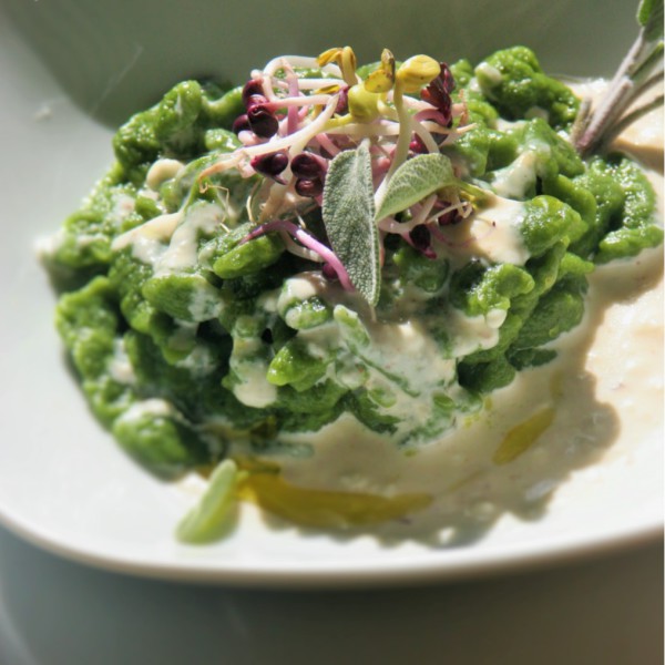 SPATZLE VERDI con salsa al formaggio — Cuoca in Brianza